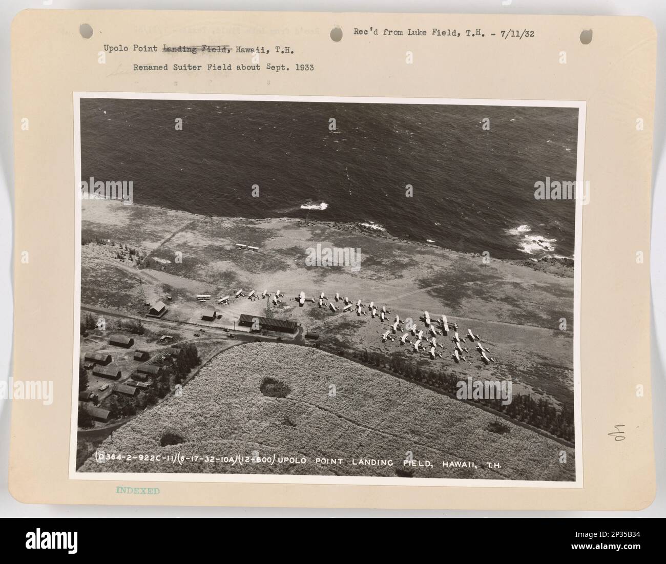 Landing Fields - Hawaii - Hawaii Island, Aerial Photograph Stock Photo ...