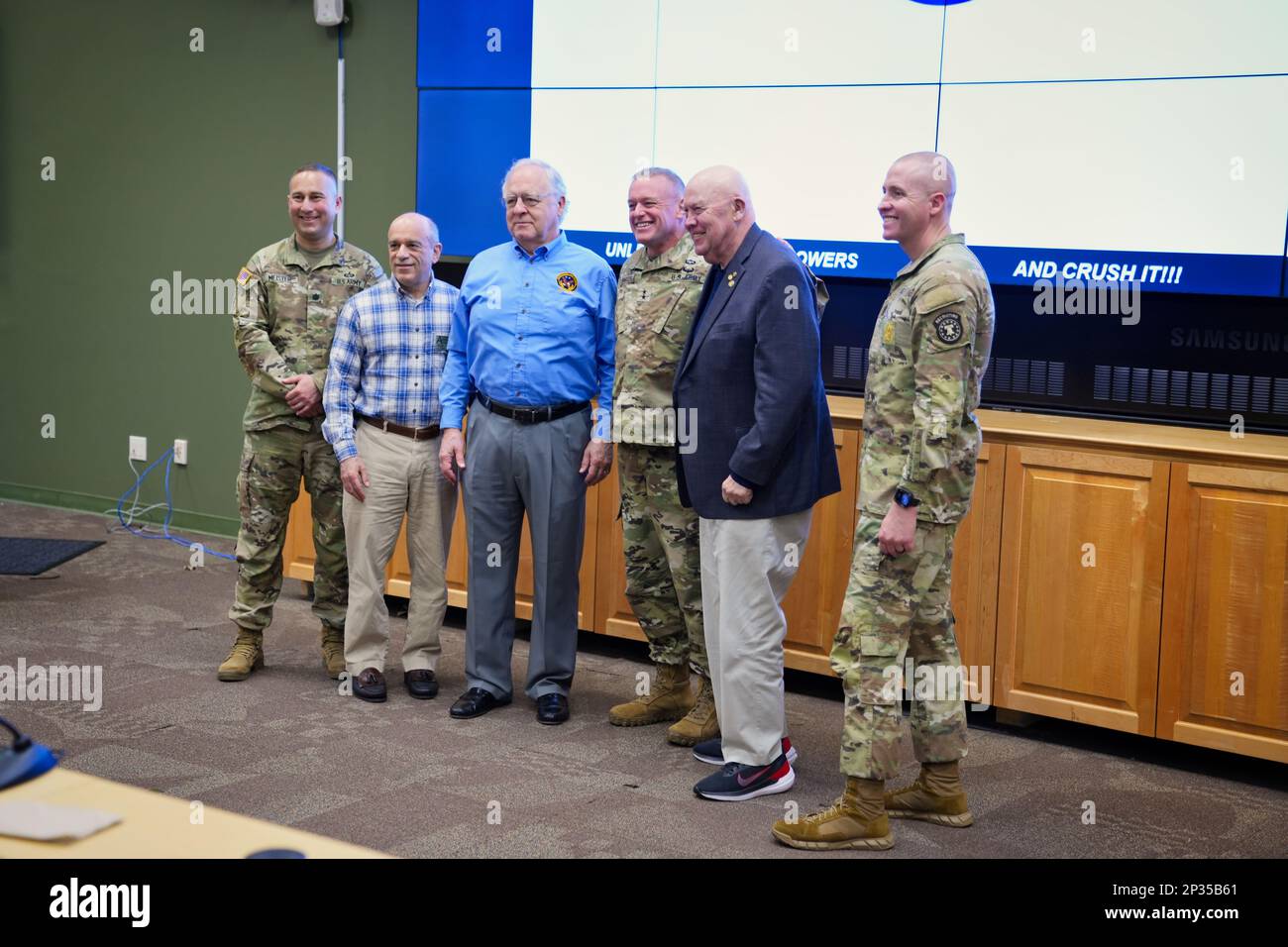 (L to R) Lt. Col. Brian Meister, ARA Jeff Jacobs, ARA Jim Cardo, Maj ...
