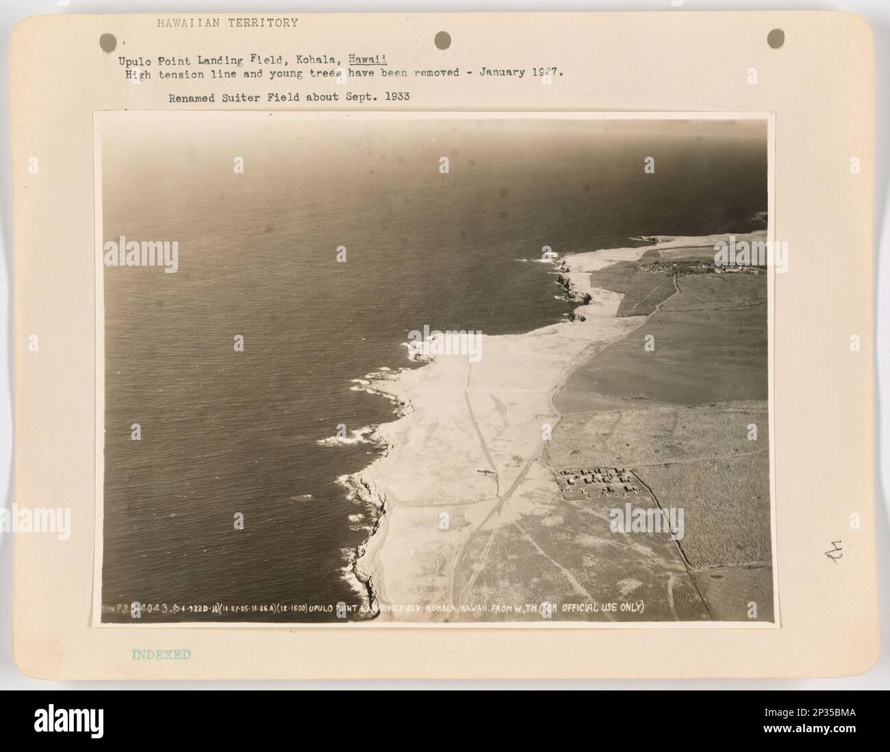 Landing Fields - Hawaii - Hawaii Island, Aerial Photograph Stock Photo ...