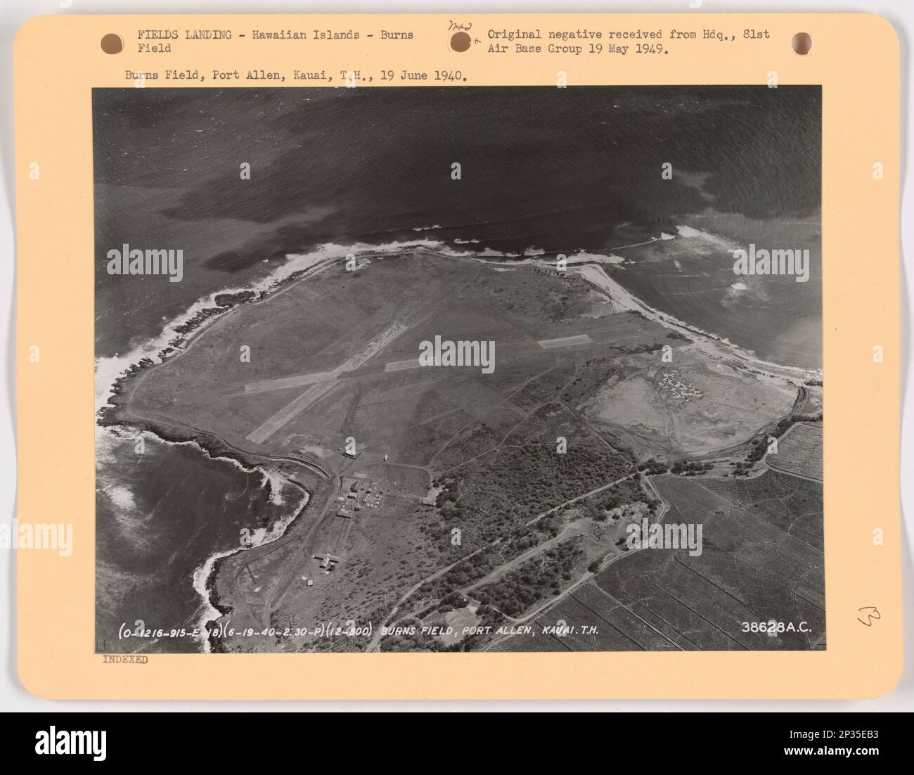 Landing Fields - Hawaii - Kavai Island, Aerial Photograph Stock Photo ...