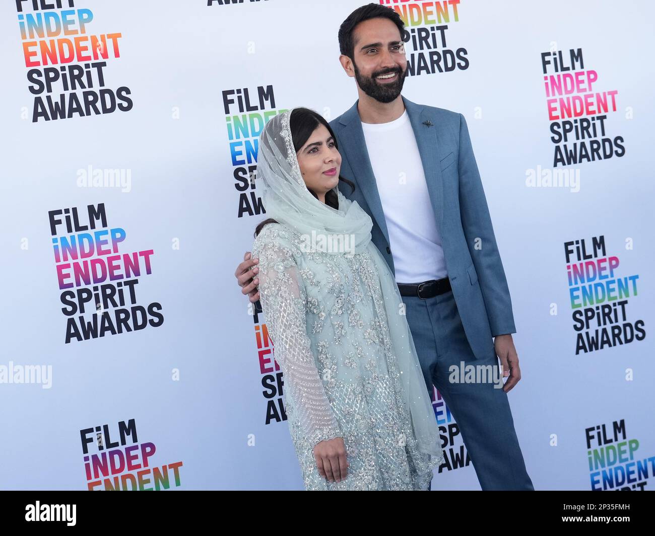 Santa Monica, USA. 4th Mar 2023. Malala Yousafzai and Asser Malik arrive at the 2023 Film ...