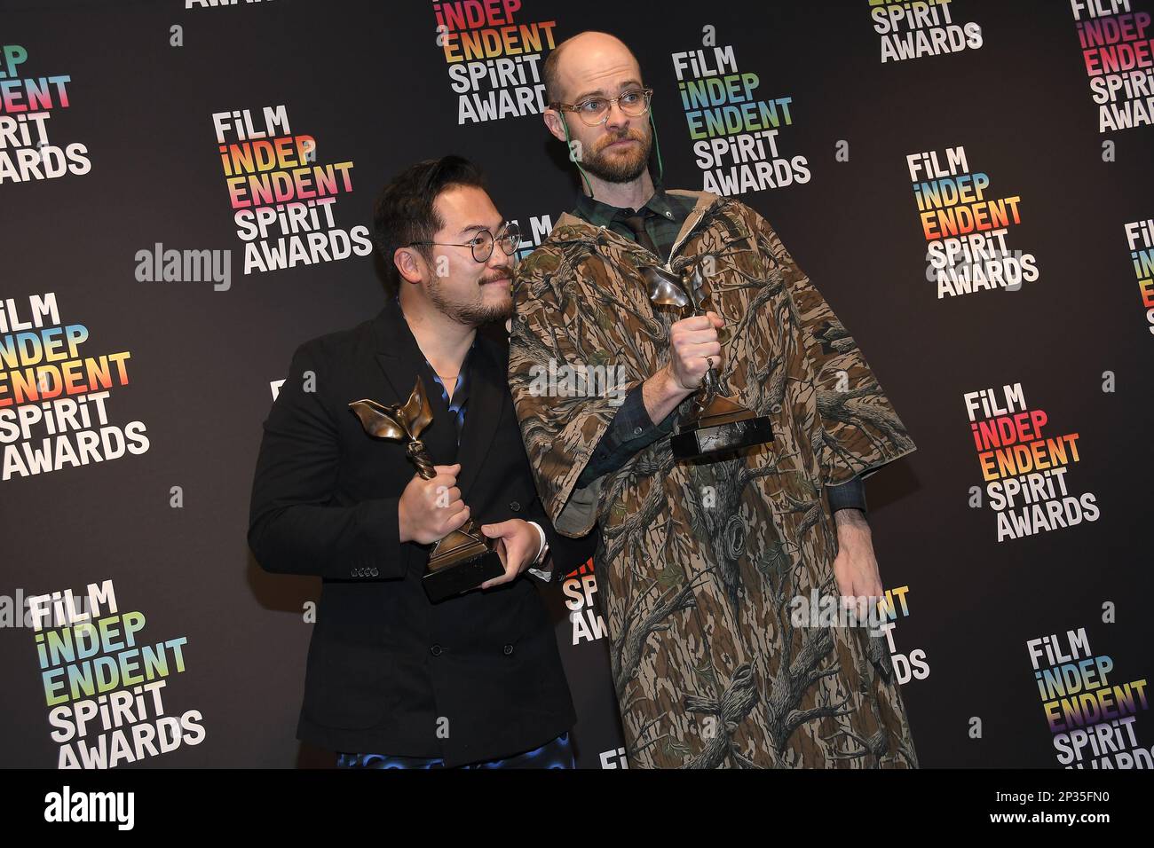 Dan Kwan and Daniel Scheinert, winners of the Best Screenplay award for ...