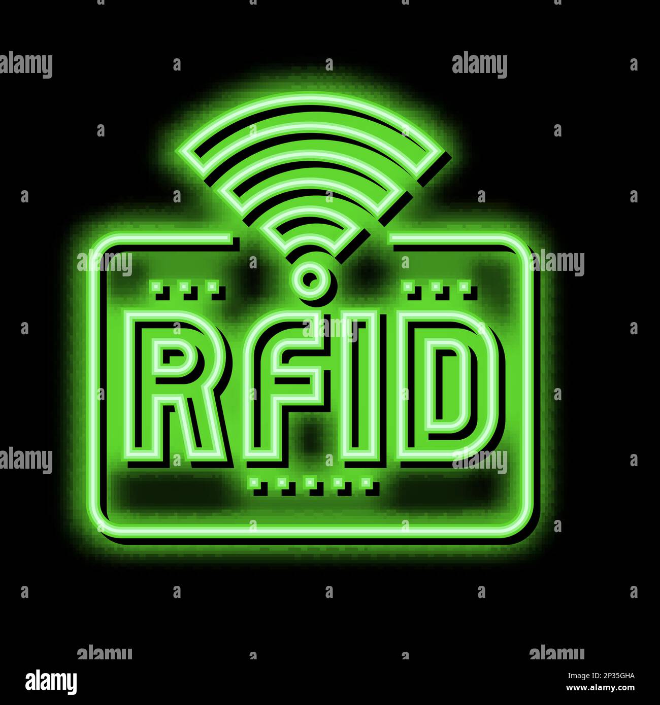 rfid wireless sign neon glow icon illustration Stock Vector Image & Art ...