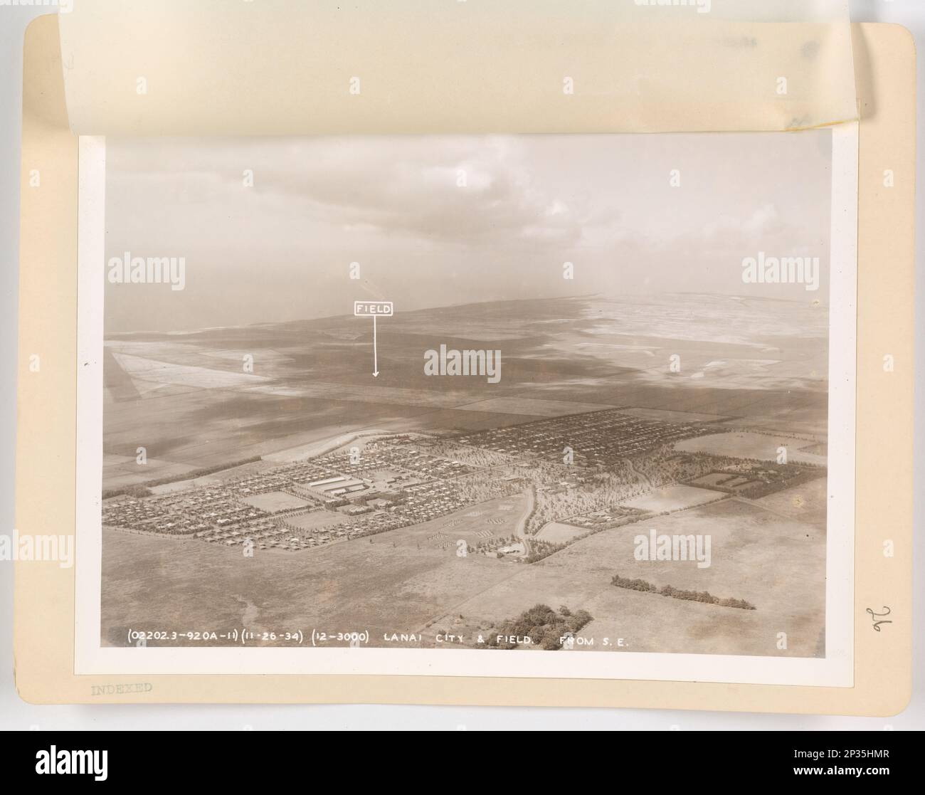 Landing Fields - Hawaii - Lanai Island, Aerial Photograph Stock Photo ...