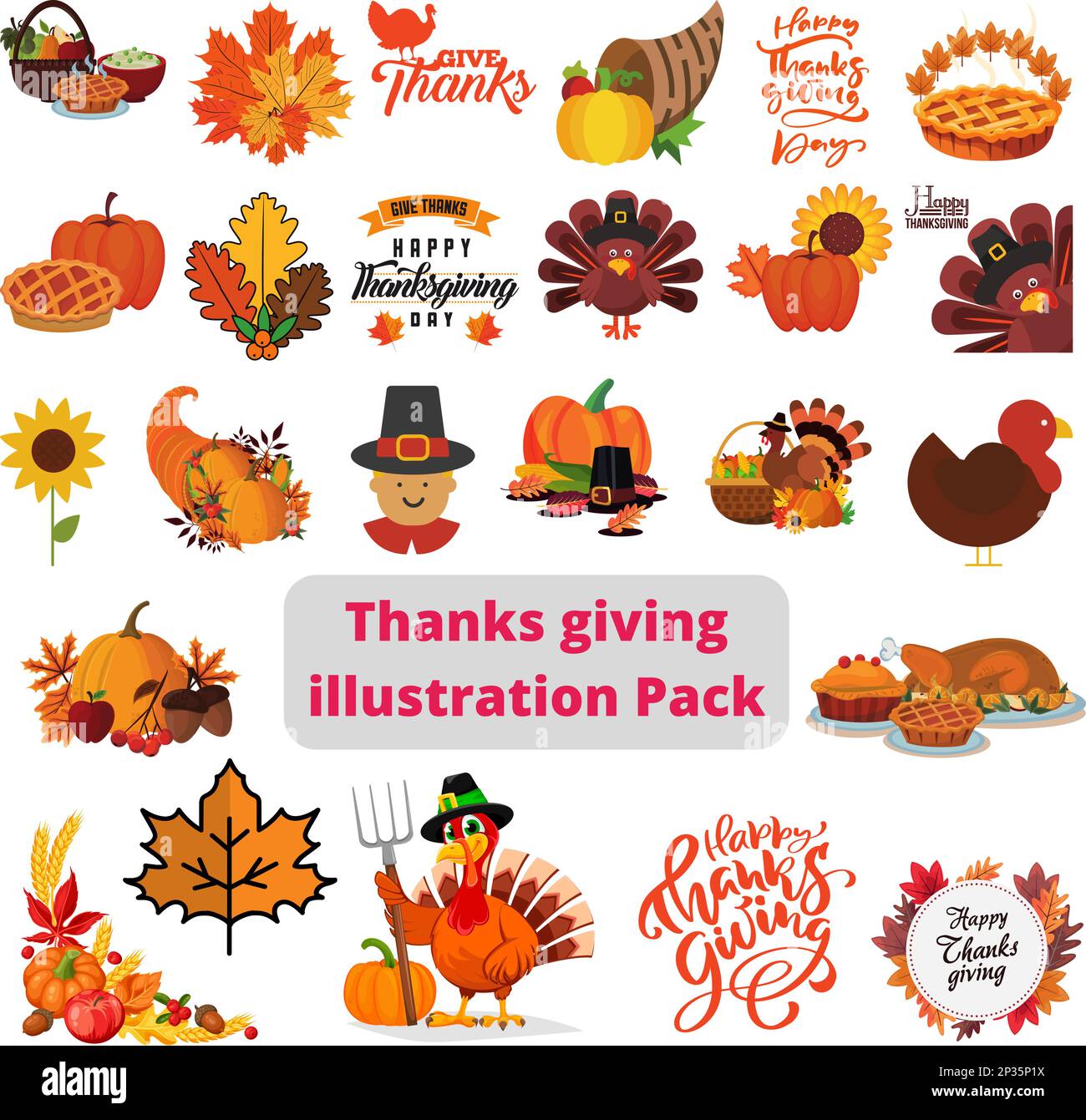 Thanks giving family Stock Vector Images - Alamy