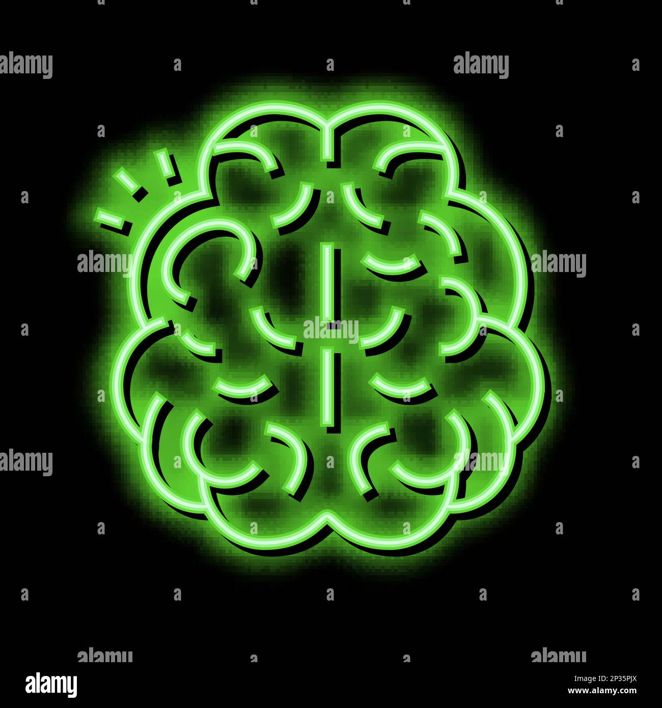 stroke brain disease neon glow icon illustration Stock Vector Image ...