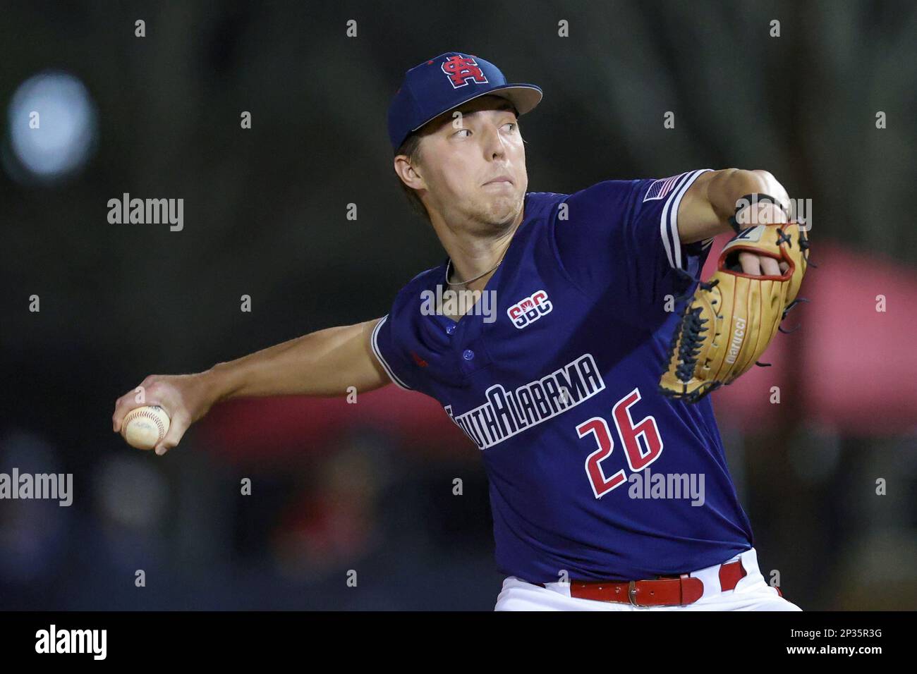 Mobile, Alabama, USA. 04th Mar, 2022. South Alabama Jaguars pitcher ...