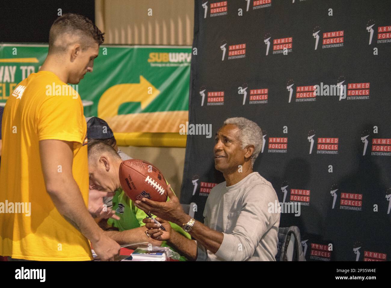 CAMP LEMONNIER, Djibouti (Feb. 12, 2023)- Former NFL all-stars Jim Zorn ...