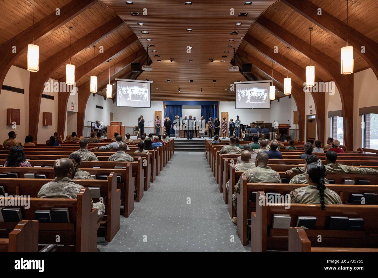 Personnel from Hurlburt Field and their families attend Martin Luther King Day celebration at ...