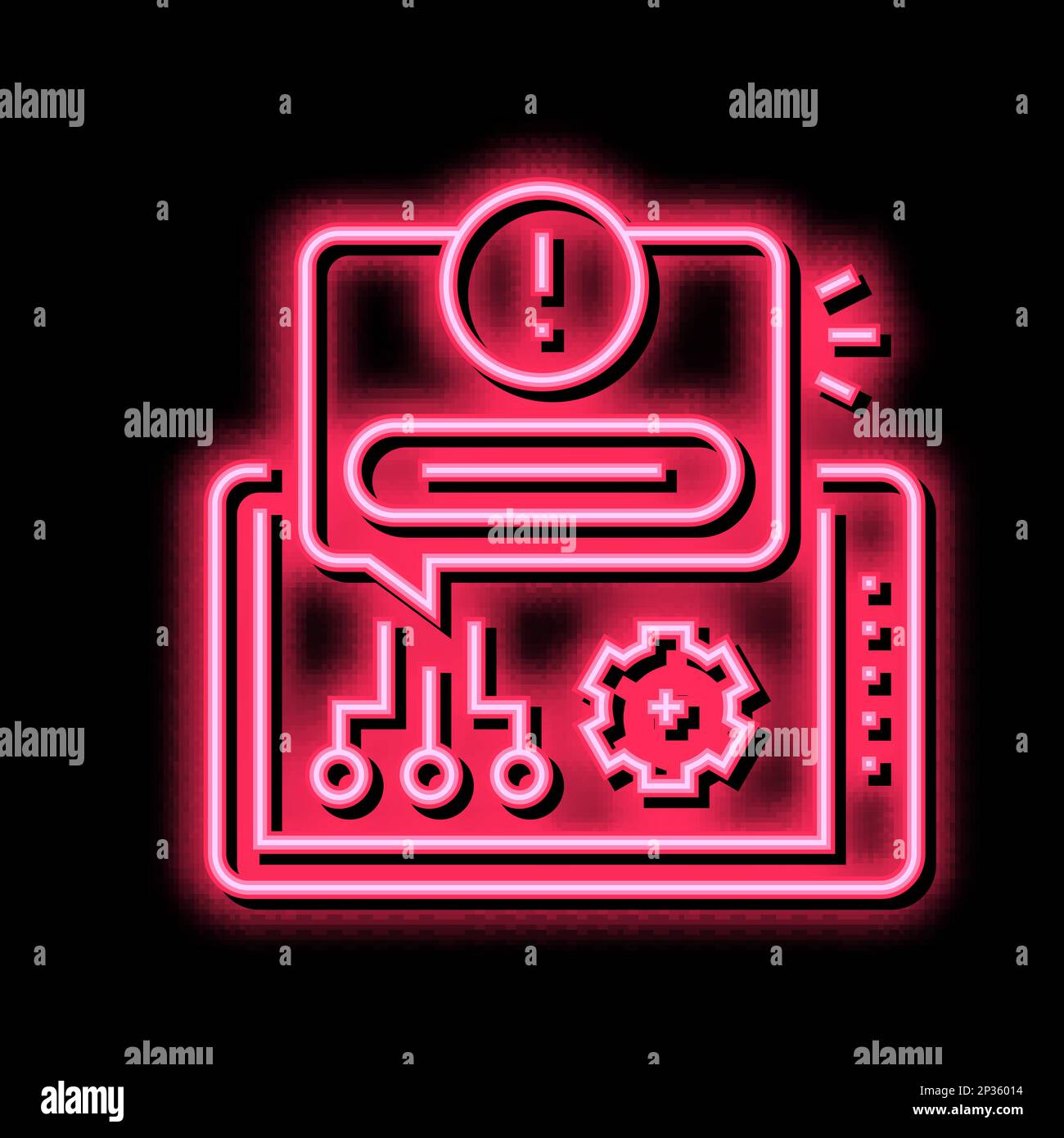 alert system neon glow icon illustration Stock Vector Image & Art - Alamy