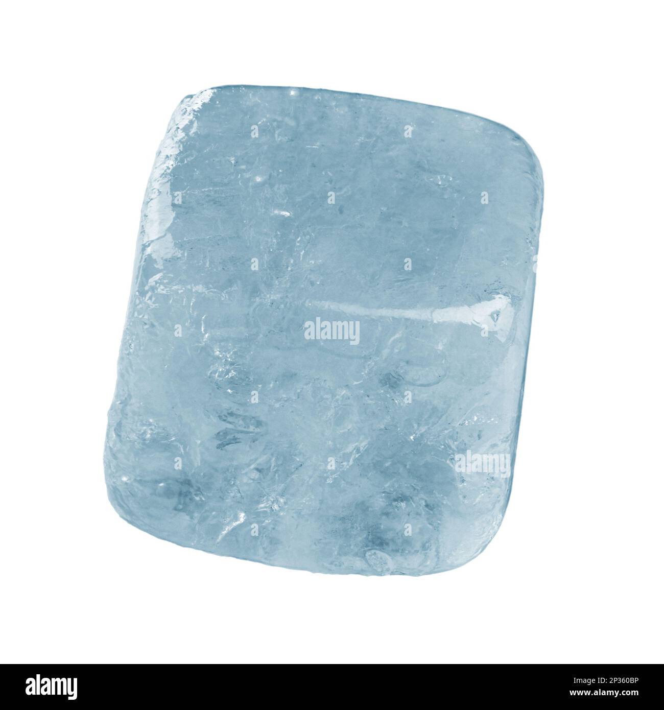 Ice cube , isolated on white background, full depth of field. File contains clipping path ...