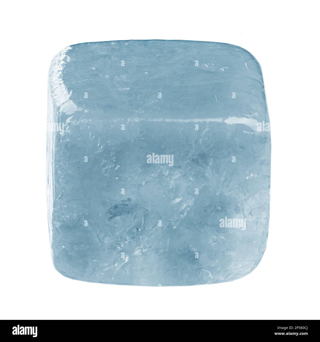 Ice cube , isolated on white background, full depth of field. File contains clipping path ...