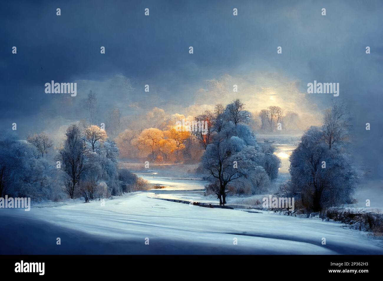 Realistic landscape background far snowy hi-res stock photography and ...