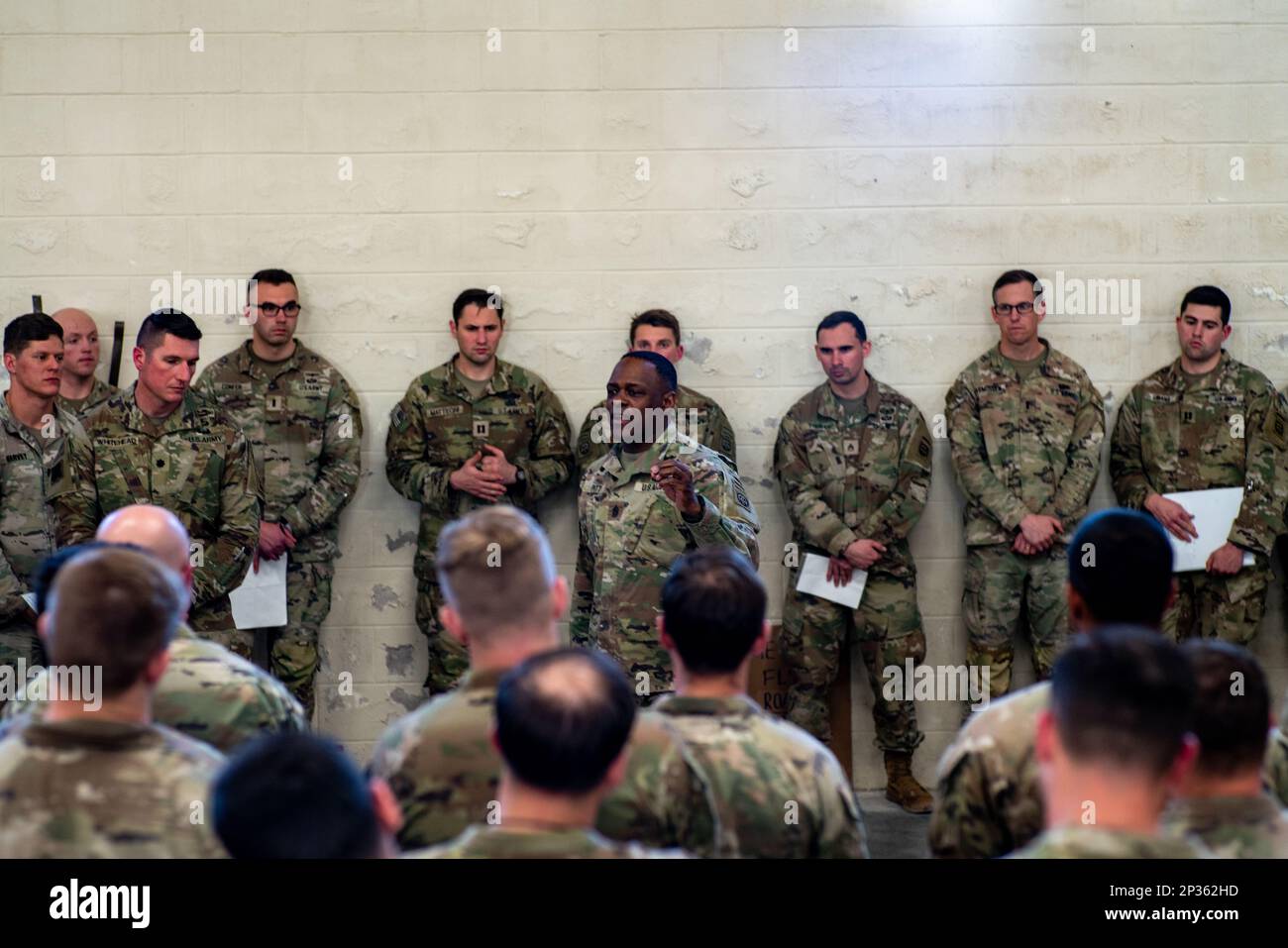 Command Sgt. Maj. David Pitt addresses Paratroopers of the 2nd Brigade ...