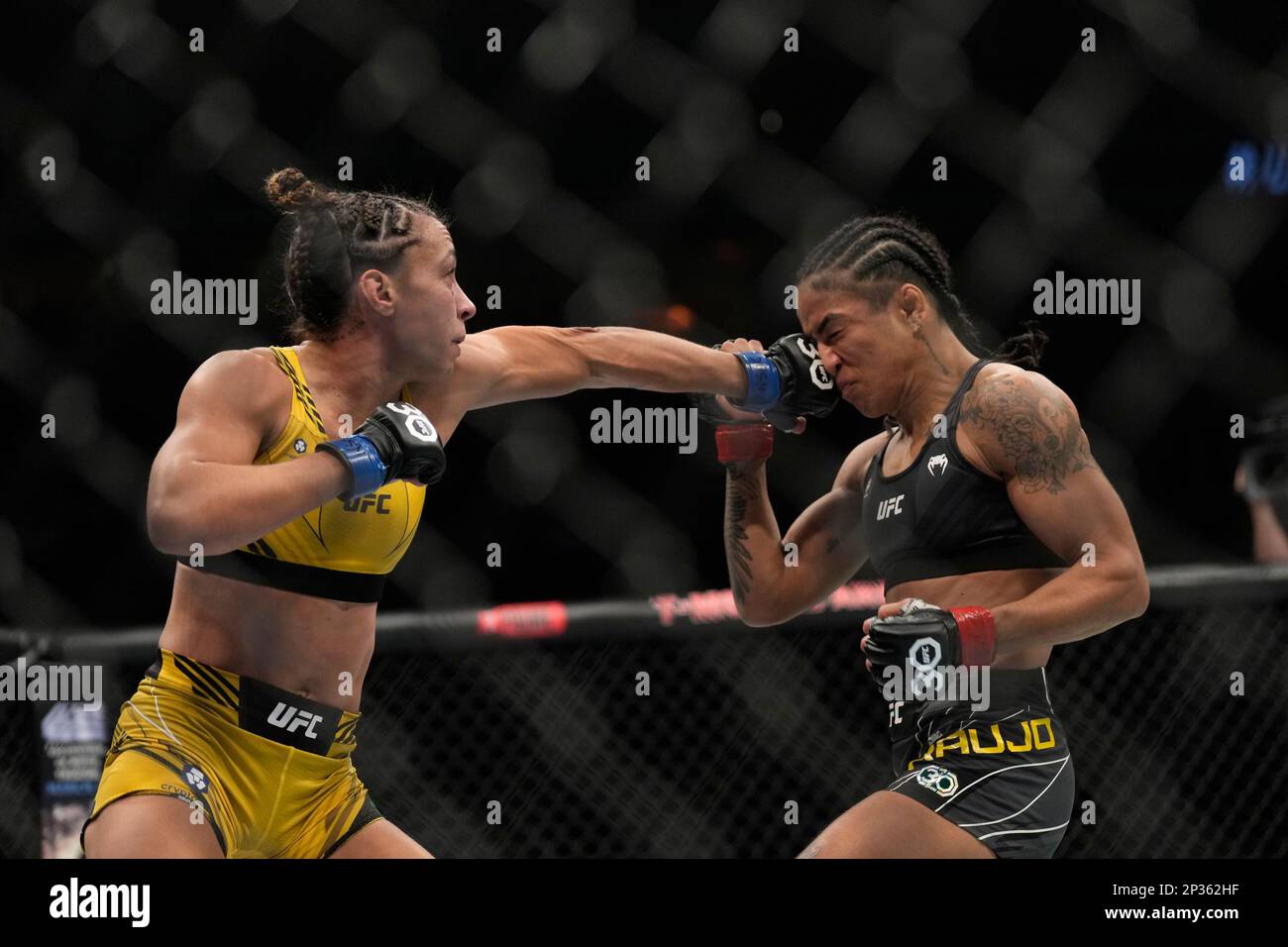 Las Vegas, Nevada, USA. 4th Mar, 2023. AMANDA RIBAS punches VIVIANE ...