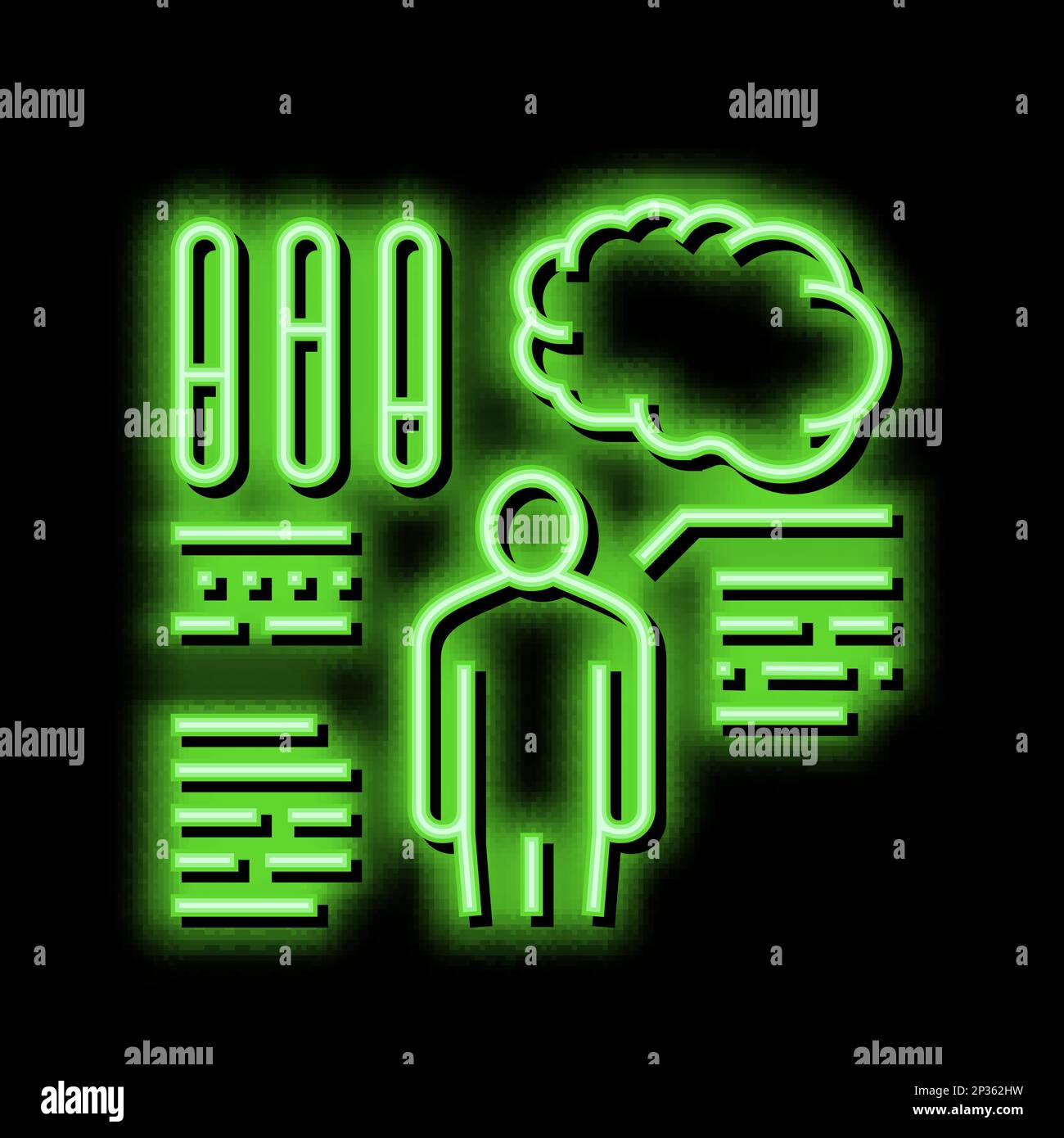 eq soft skill neon glow icon illustration Stock Vector Image & Art - Alamy