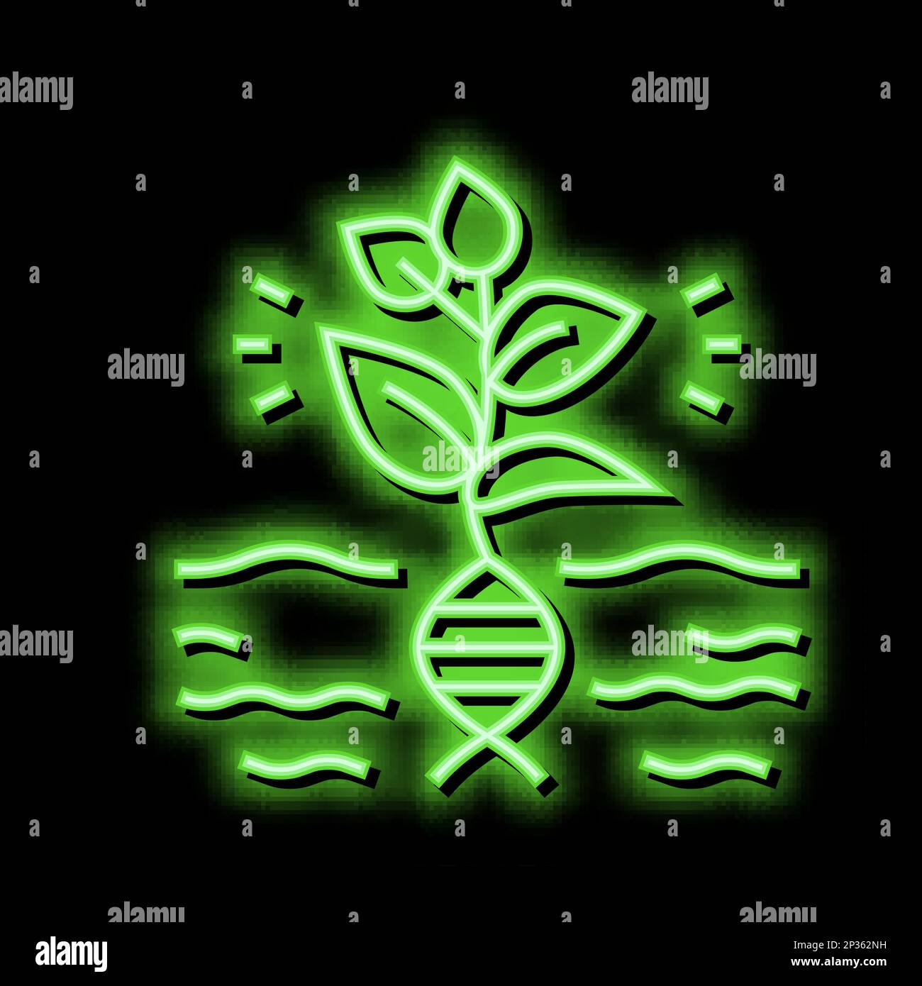plant genetic neon glow icon illustration Stock Vector Image & Art - Alamy