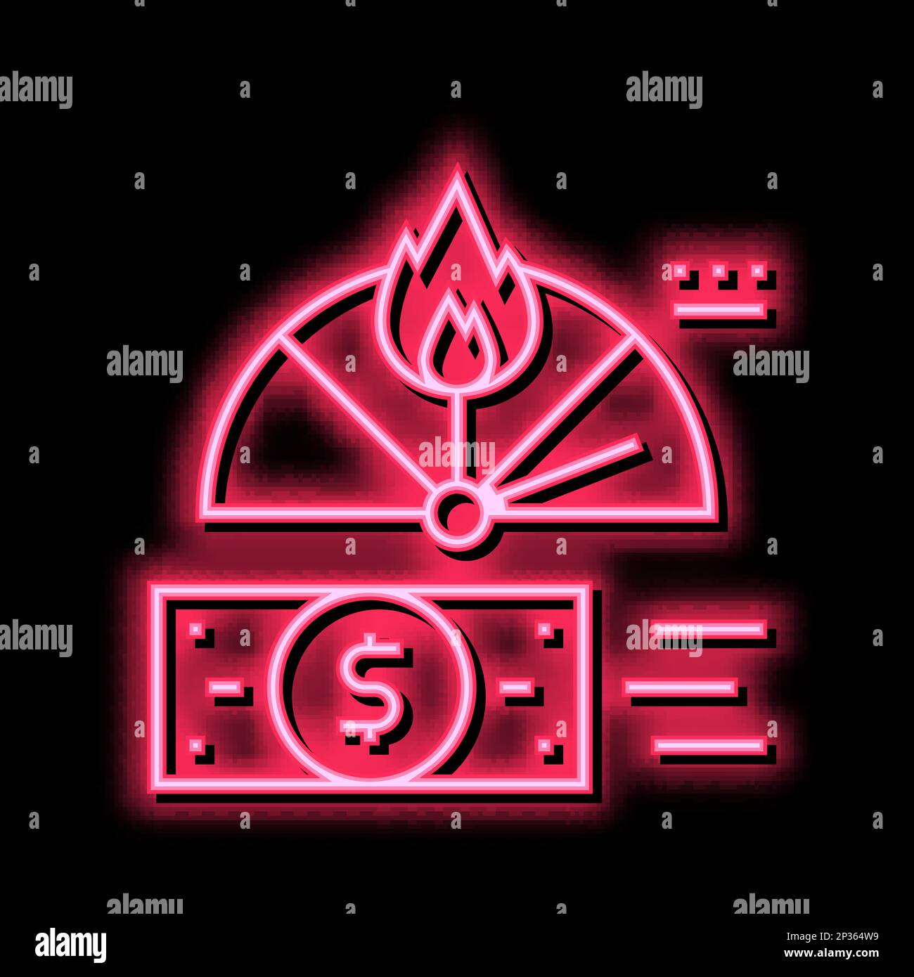 inflation financial crisis color icon vector illustration Stock Vector ...