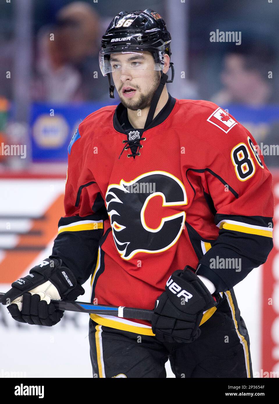 NHL profile photo on Calgary Flames' Josh Jooris during a game against ...