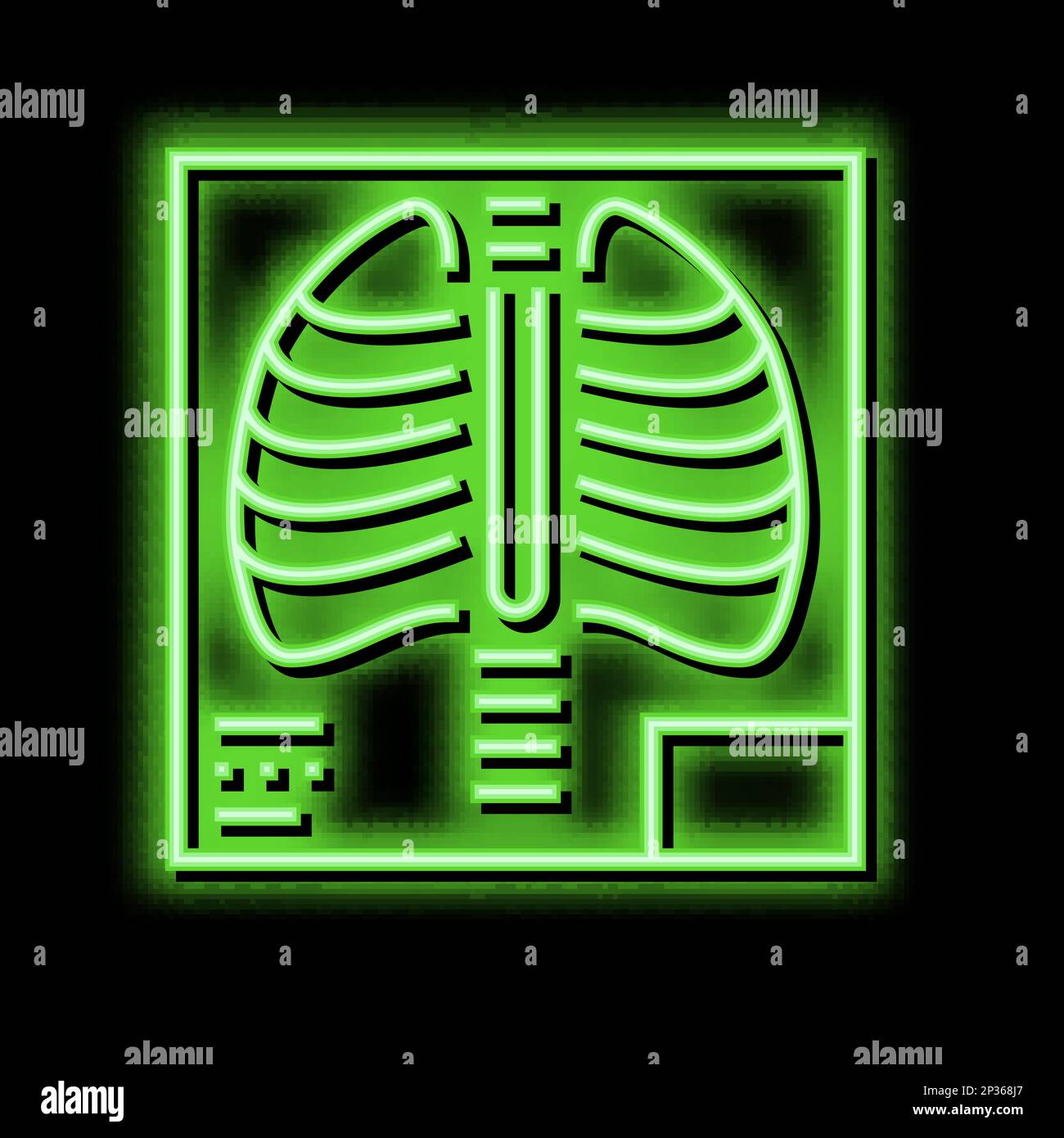 x-ray radiology neon glow icon illustration Stock Vector Image & Art ...