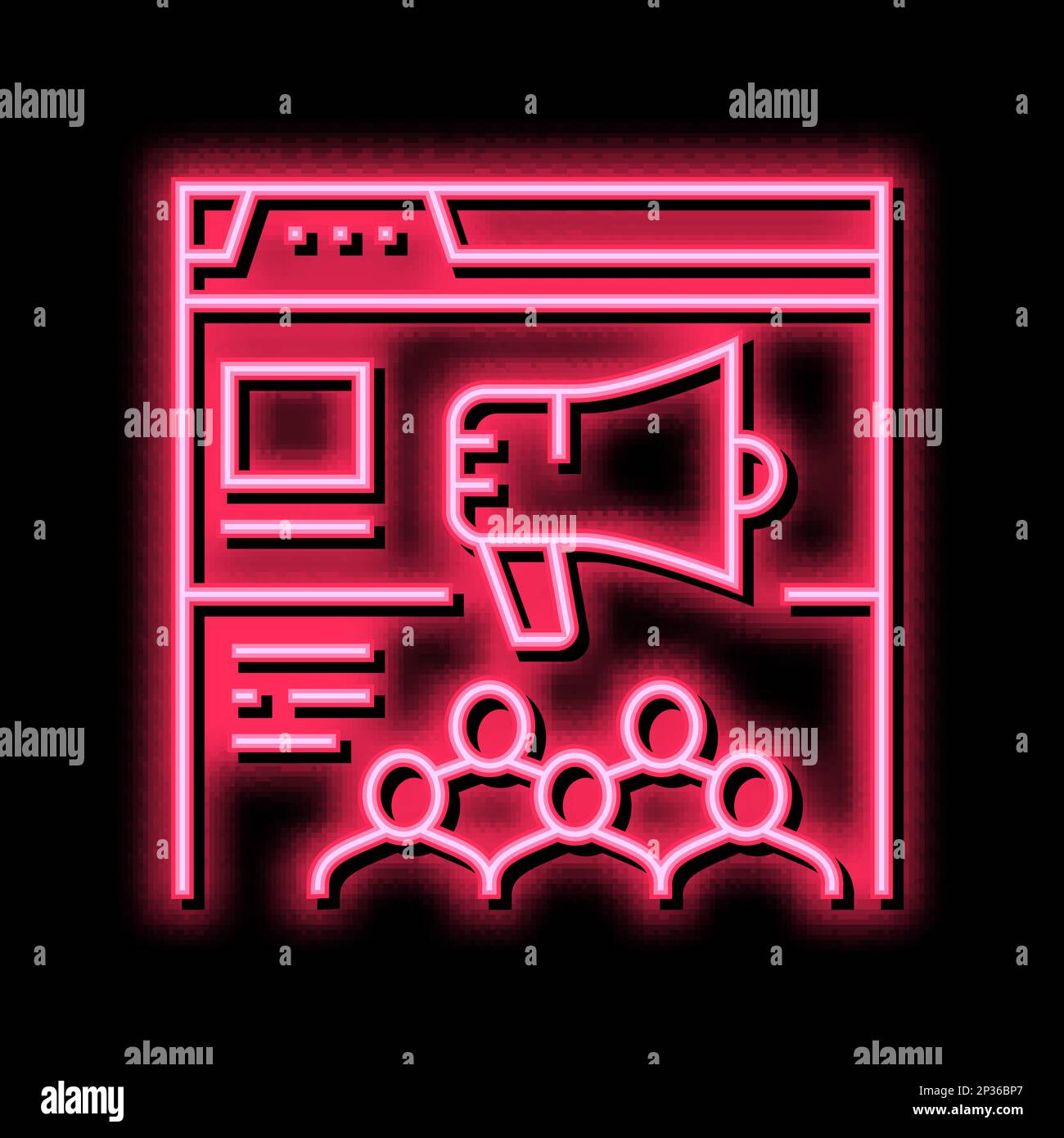 internal communities neon glow icon illustration Stock Vector Image ...