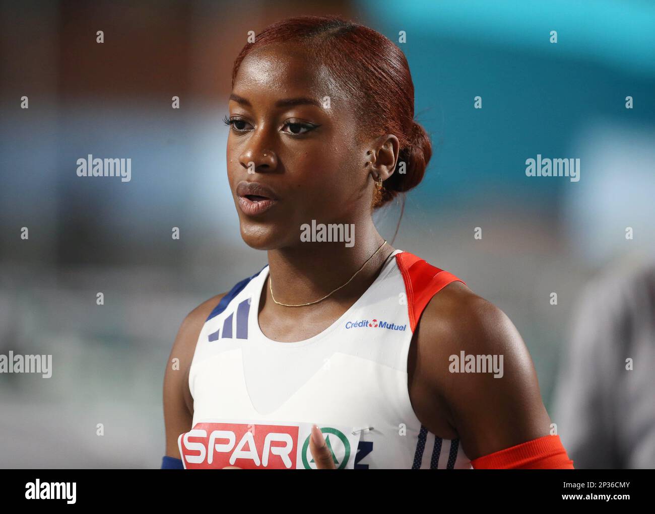 Cyrena Samba-Mayela of France, Round 2, 60 m Hurdles Women during the ...