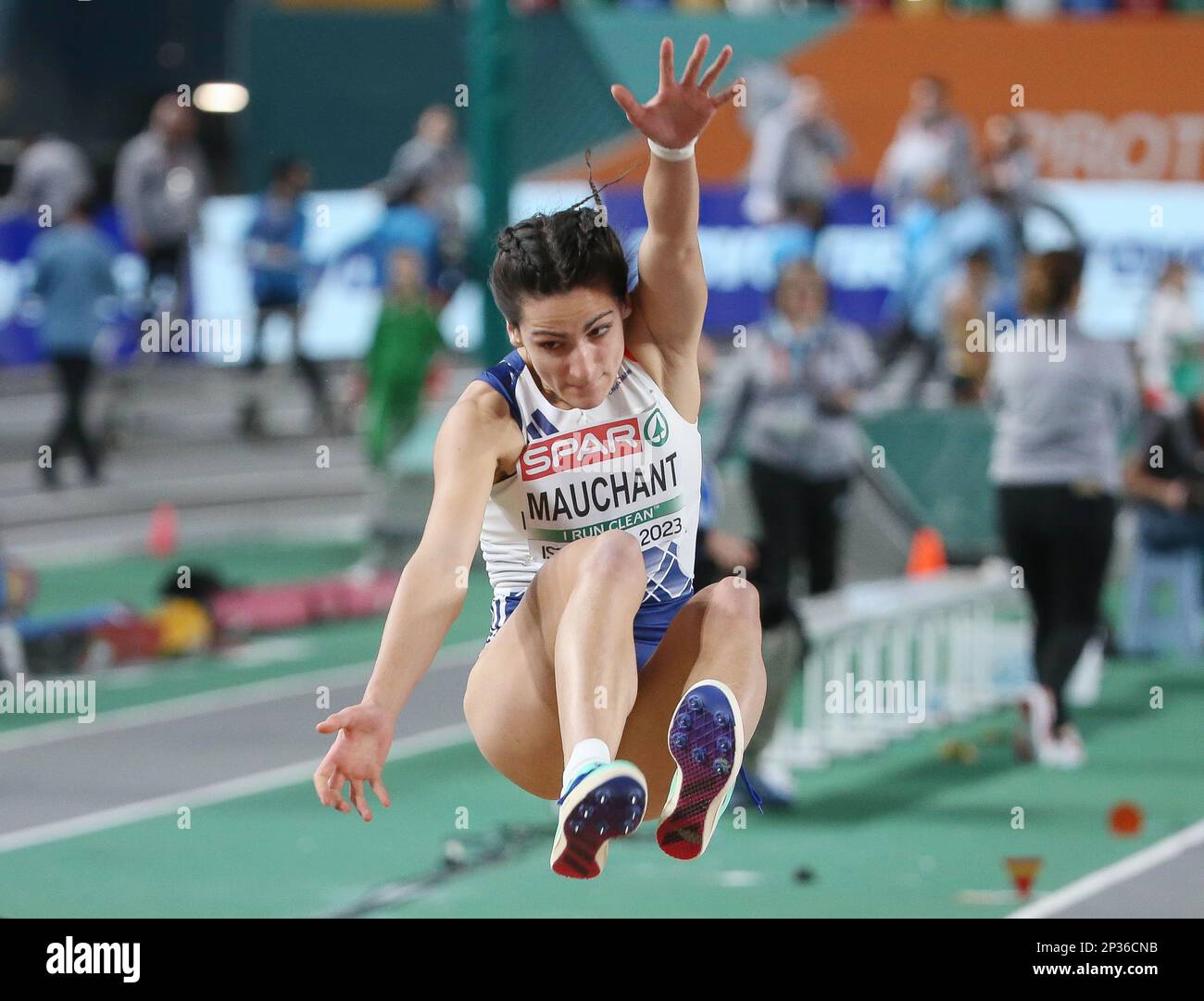 Tiphaine Mauchant of France, Qualification, Long Jump Women during the ...