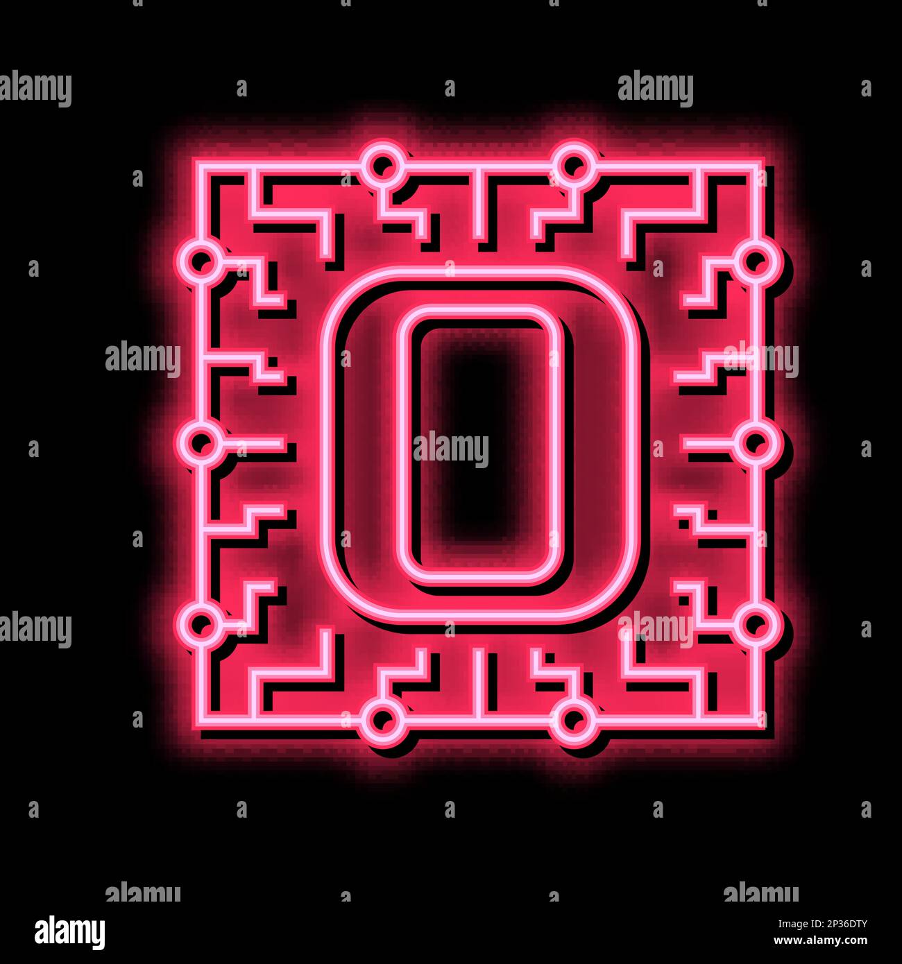 zero number neon glow icon illustration Stock Vector Image & Art - Alamy