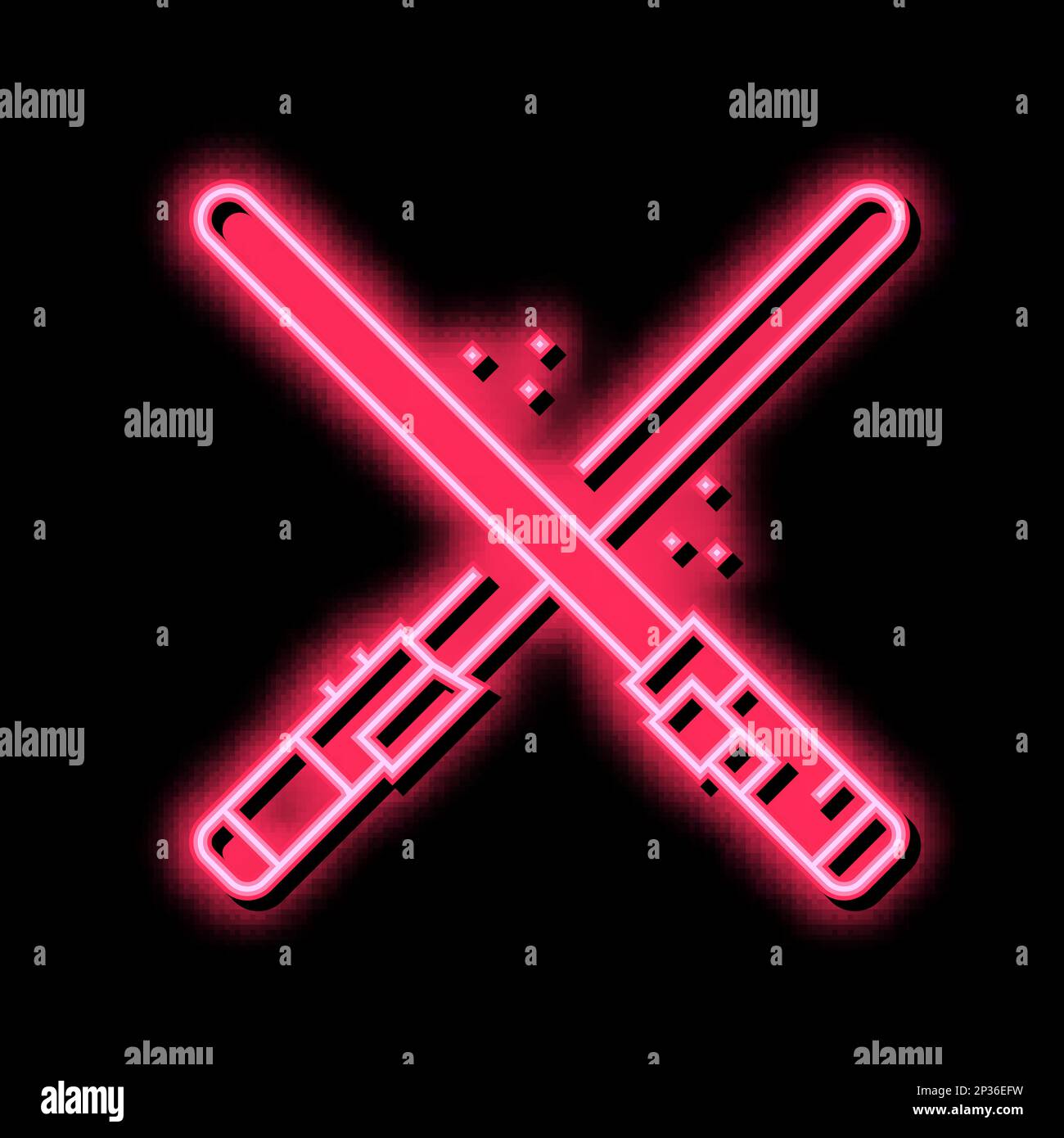 crossed light swords fight color icon vector illustration Stock Vector ...