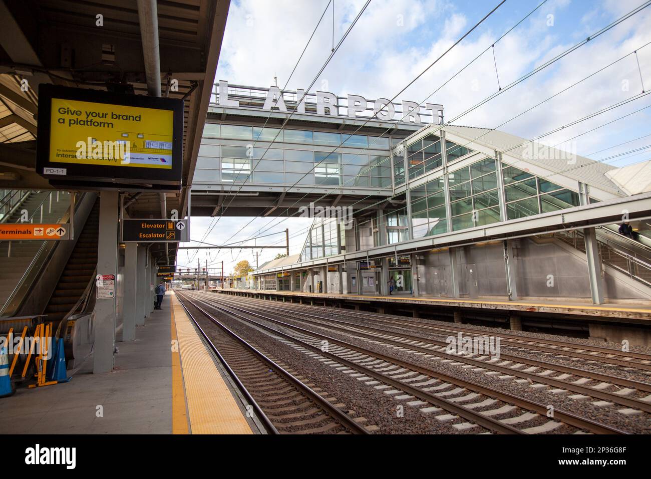 Newark International Airport Train Station - USA Stock Photo - Alamy