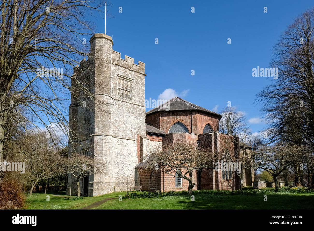 View of St Mary's Church in Micheldever Stock Photo - Alamy