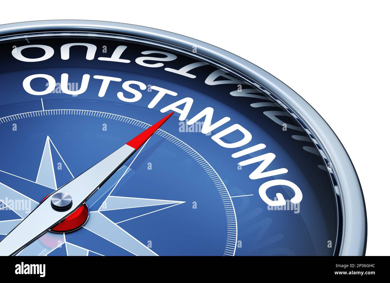 3D rendering of a compass with a outstanding icon Stock Photo - Alamy