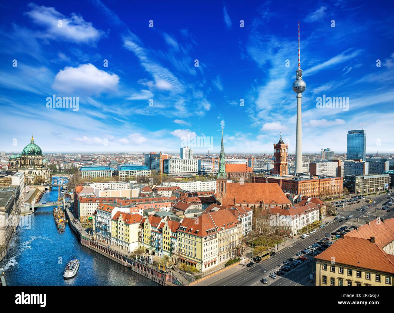 panoramic view at the berlin skyline Stock Photo - Alamy
