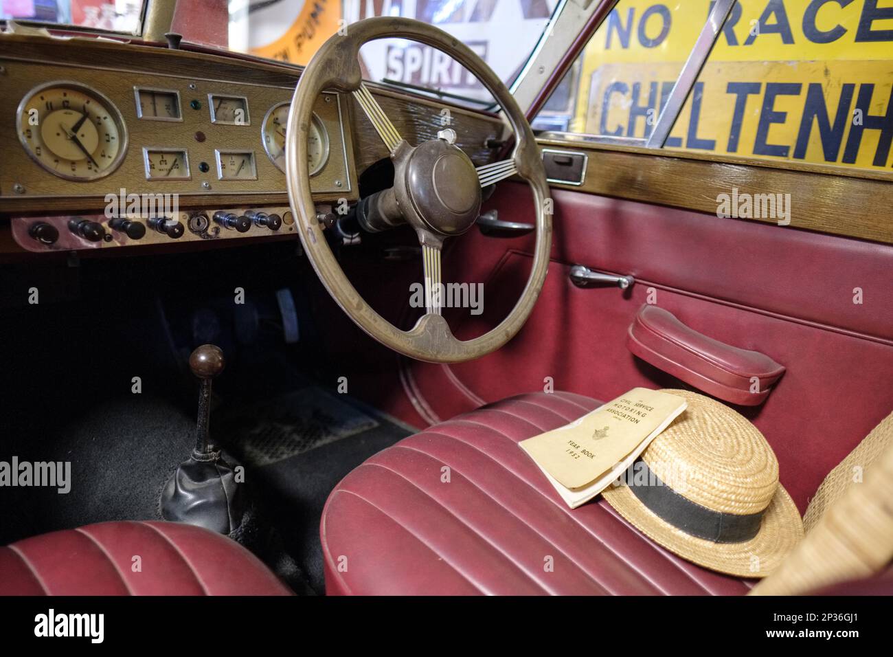 Classic Riley 2.5 Litre Tourer 1950 in the Motor Museum at Bourton-on ...