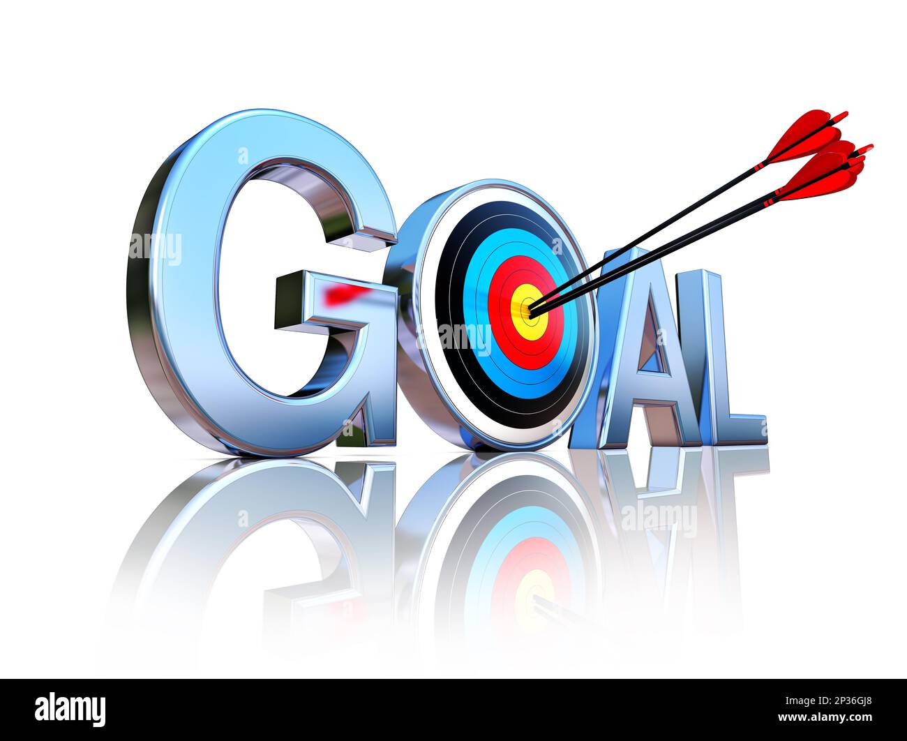 3D rendering of a goal icon Stock Photo - Alamy
