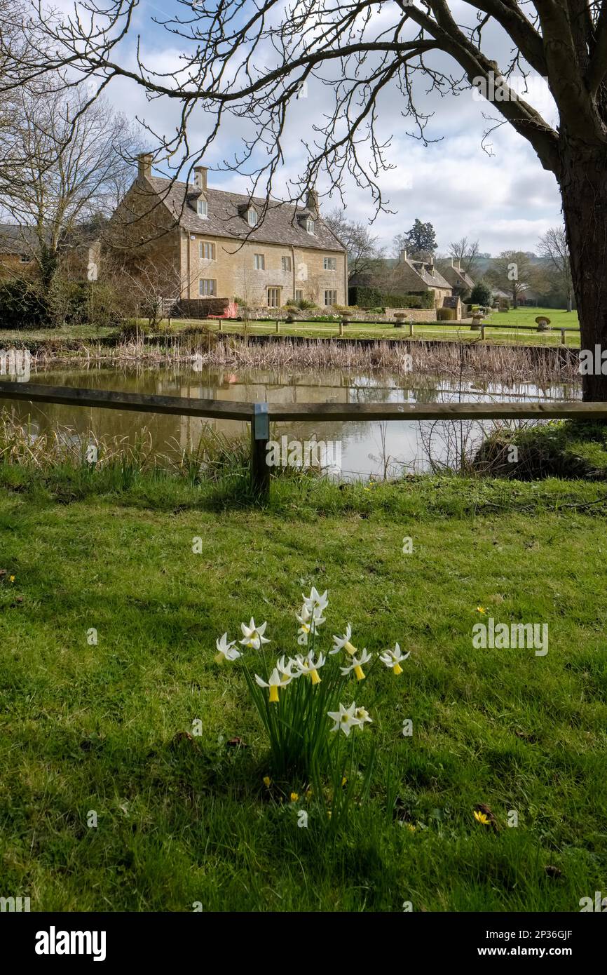 Picturesque Wyck Rissington Village in the Cotswolds Stock Photo - Alamy