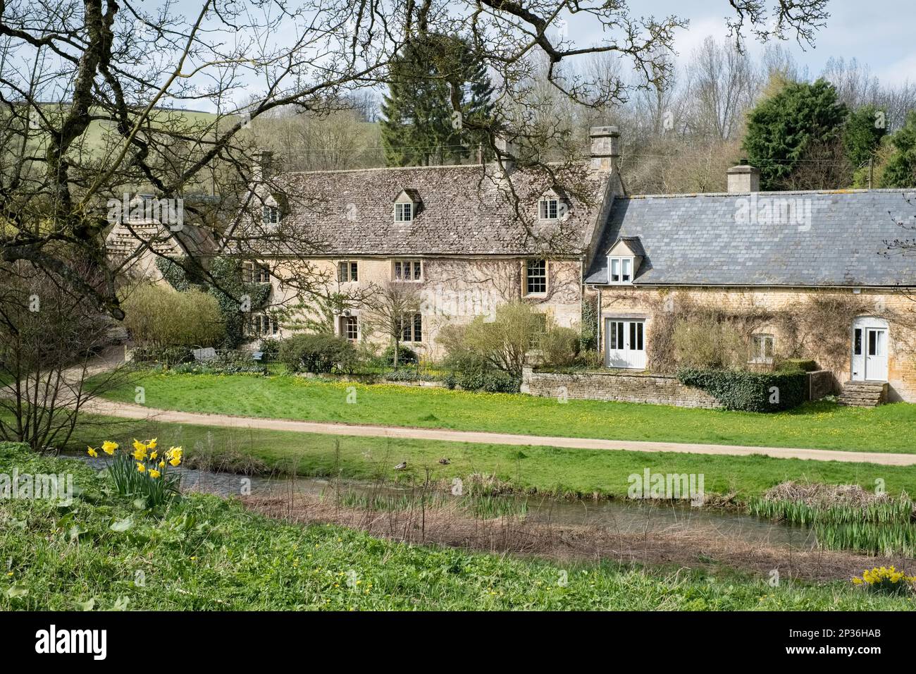 Scenic View of Upper Slaughter Village Stock Photo - Alamy