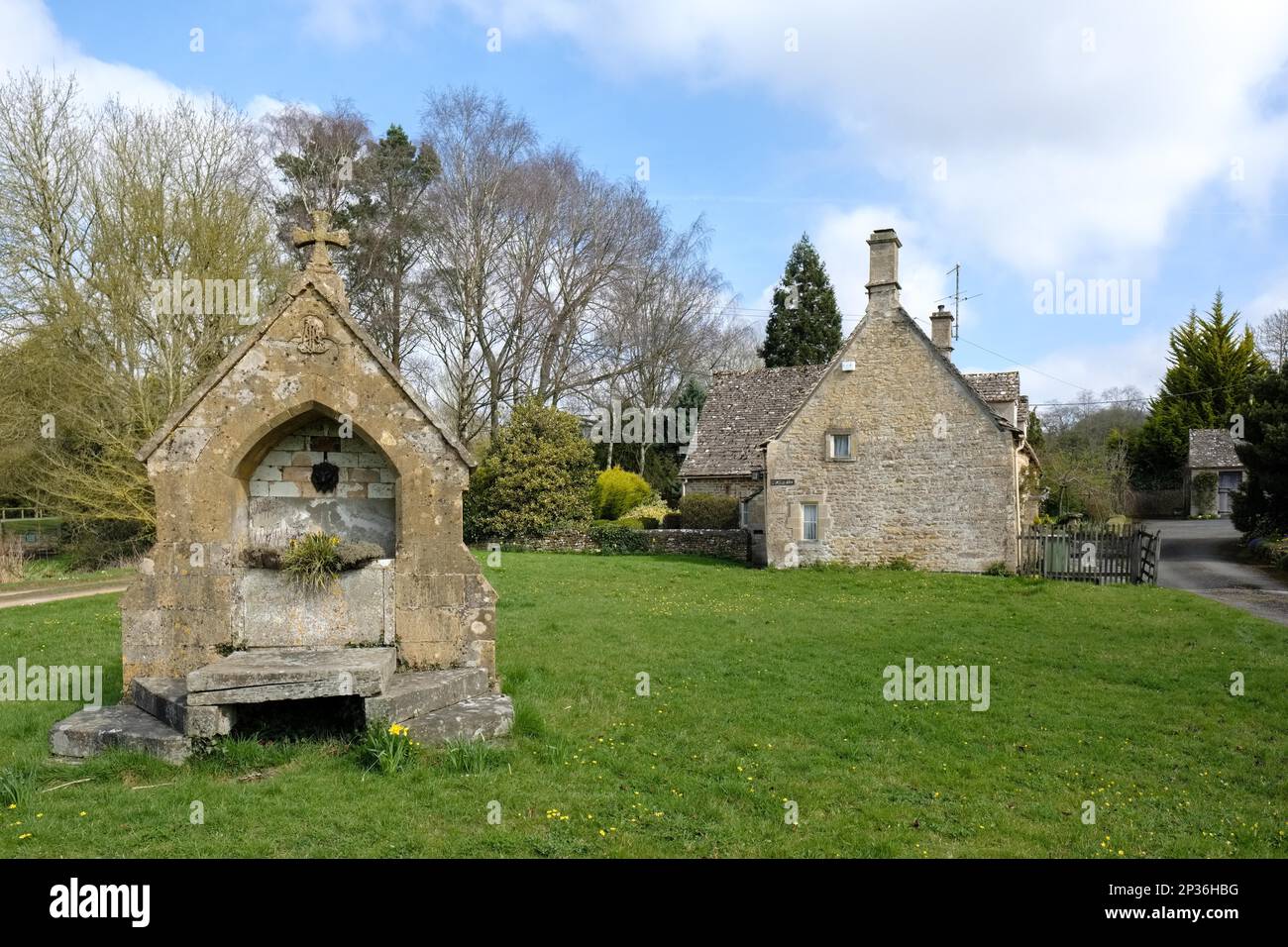 Picturesque Wyck Rissington Village in the Cotswolds Stock Photo - Alamy