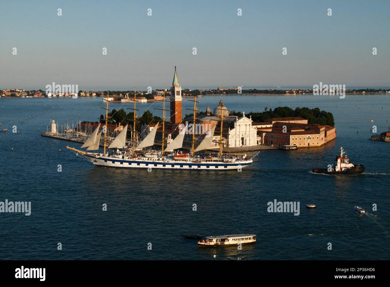View from the Campanile to the Isola della Giudecca and Isola di San ...
