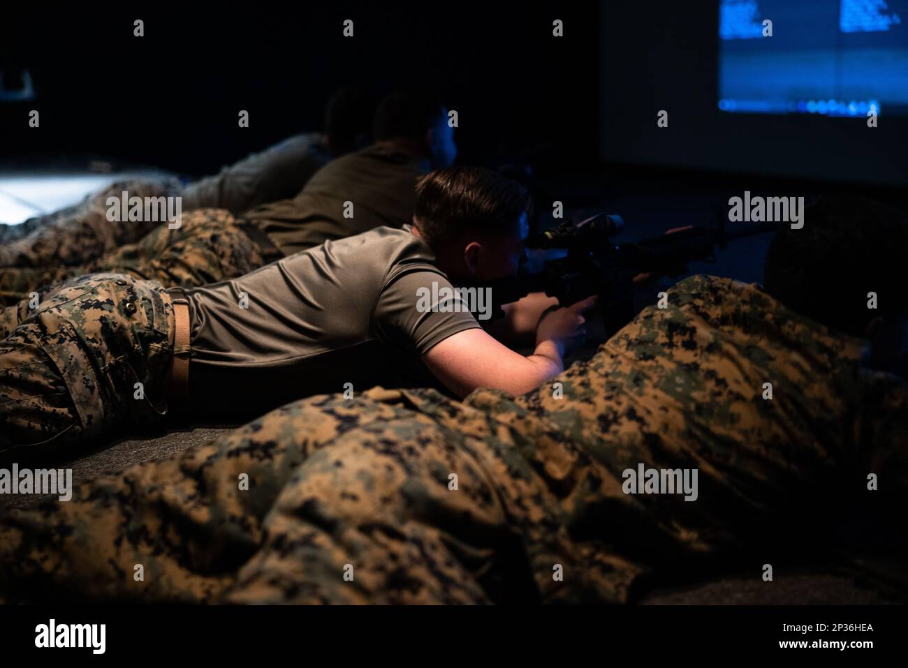 U.S. Marine Corps Sgt. William Groves, range military police with ...