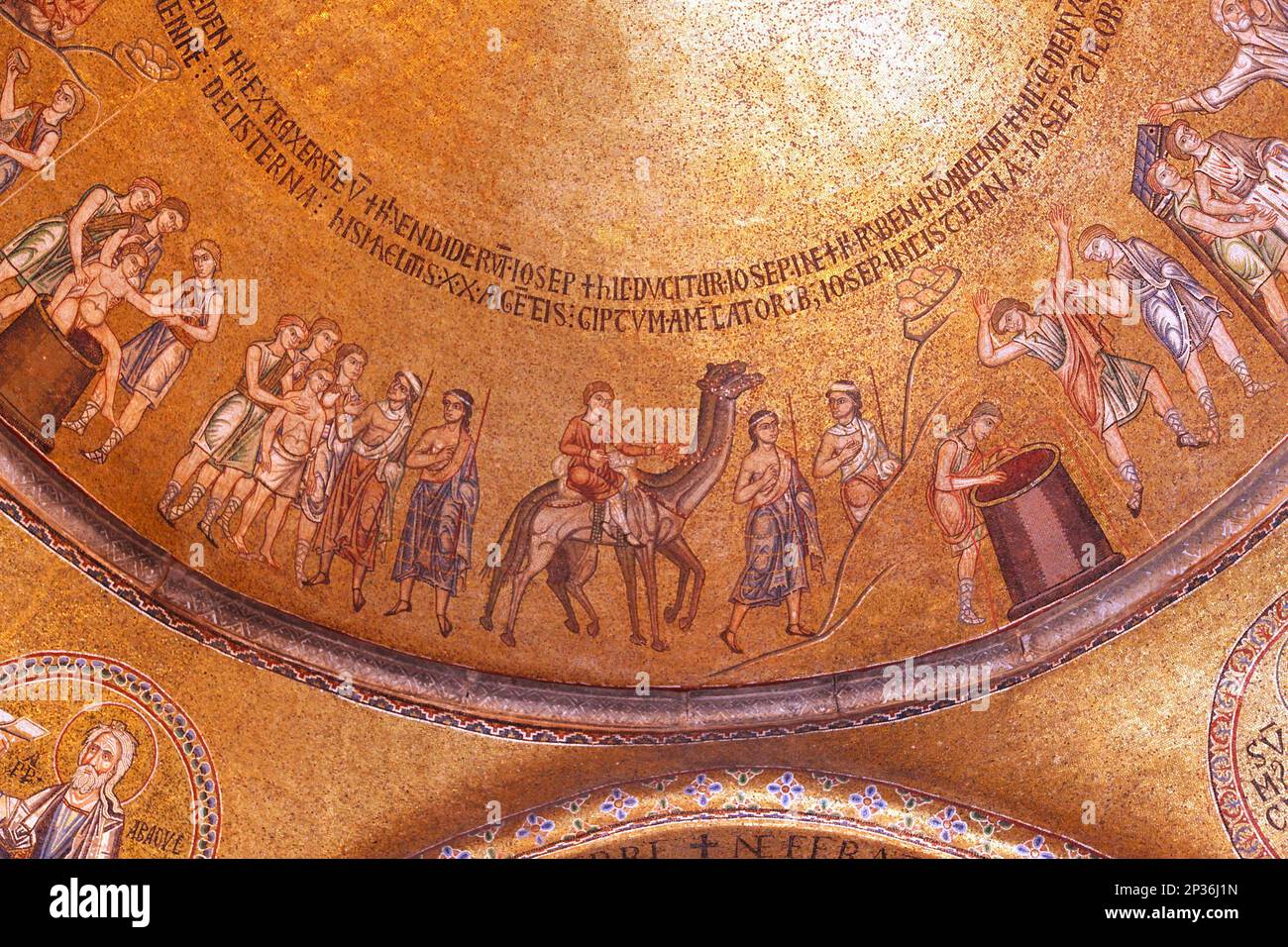 Porch with gilded mosaics and Old Testament themes, west portal ...