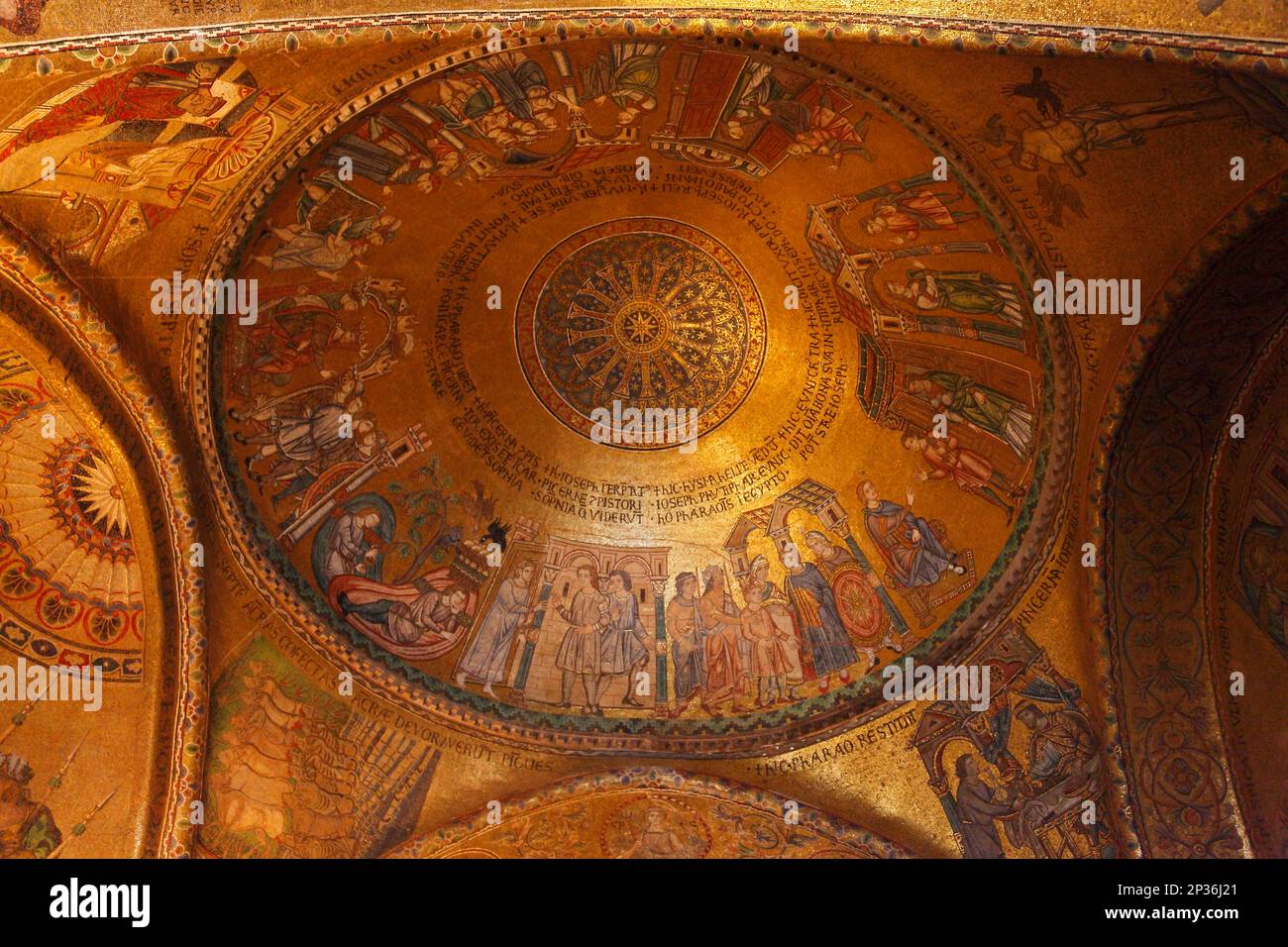 Porch with gilded mosaics and Old Testament themes, west portal ...