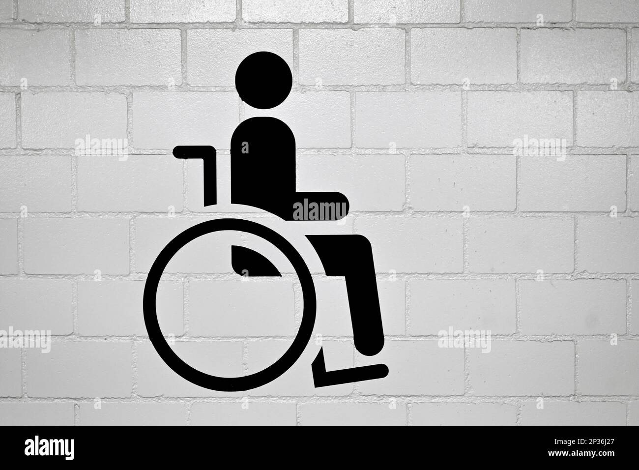 Pictogram wheelchair user Stock Photo - Alamy