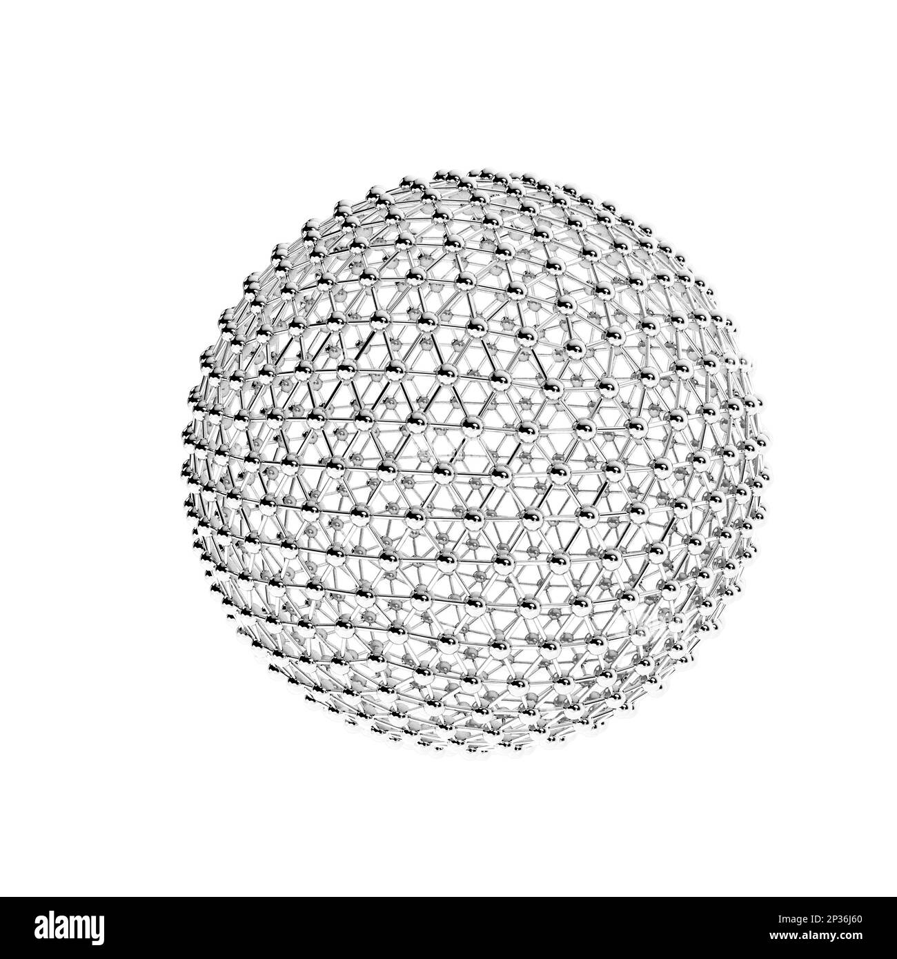 White Metal Abstract Sphere Shape In White Background Stock Photo - Alamy