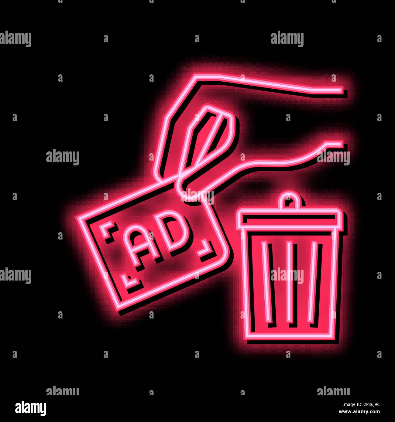 toss out advertisement color icon vector illustration Stock Vector ...
