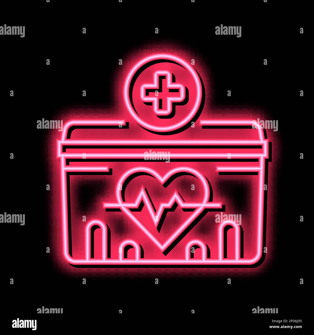 medical container for heart transportation color icon vector ...