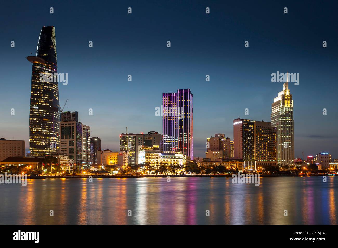 Saigon, center with Bitexo Tower, District 1, Ho Chi Minh City, Vietnam ...