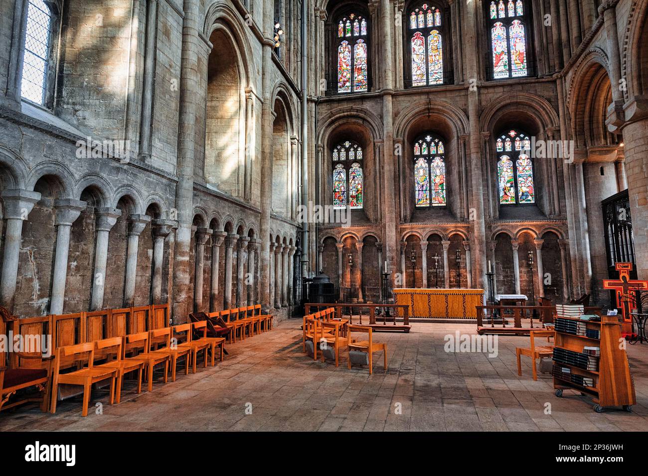 Incidence of light through stained glass windows, Peterborough ...