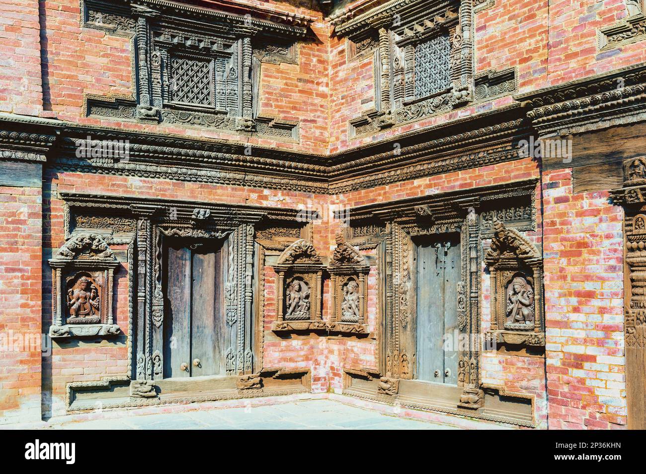 Lalitpur, Hanuman Dhoka Royal Palace, Patan Durbar Square Stock Photo ...