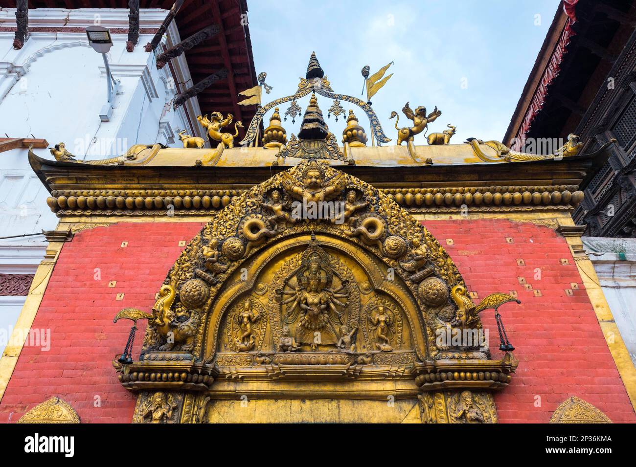Golden Gate Sun Dhoka with the Goddess Taleju Bhawani leading to the ...